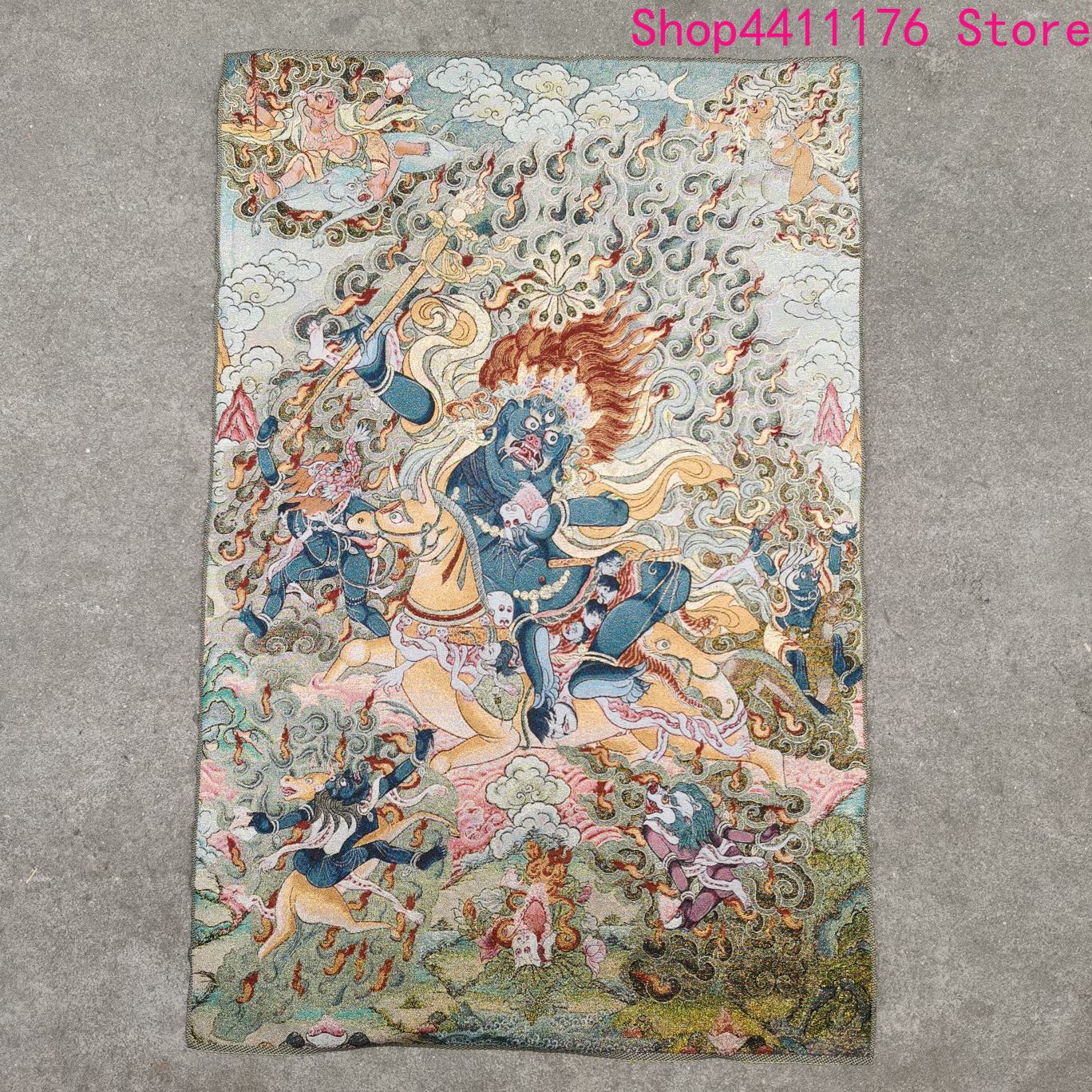 Tibetan Buddhism Thangka Auspicious Tianmu Silk Em... – Vicedeal