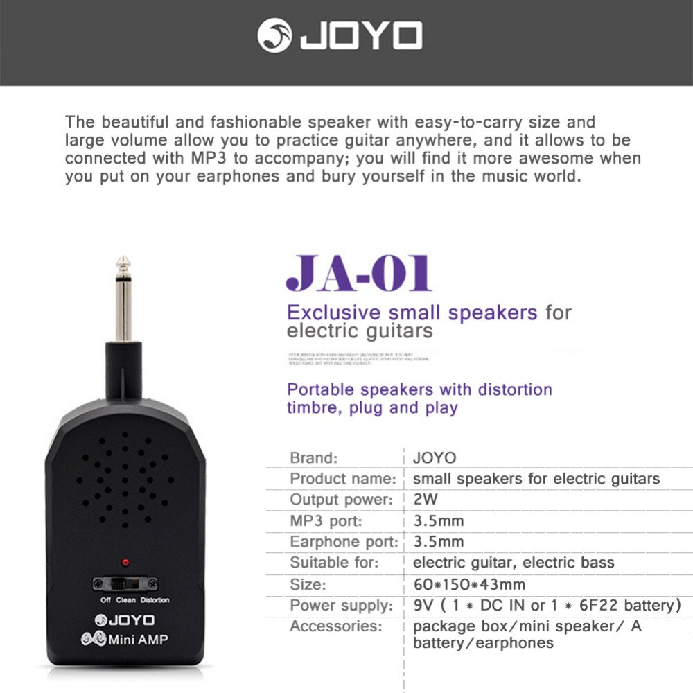 JOYO JA-01 Guitar Amplifier Mini Portable Speakers... – Grandado