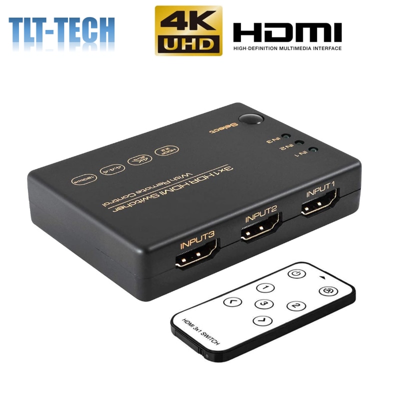 3 in 1 Out HDMI 2.0 Switch 4K 60Hz HDR HDCP 2.2 Do... – Grandado