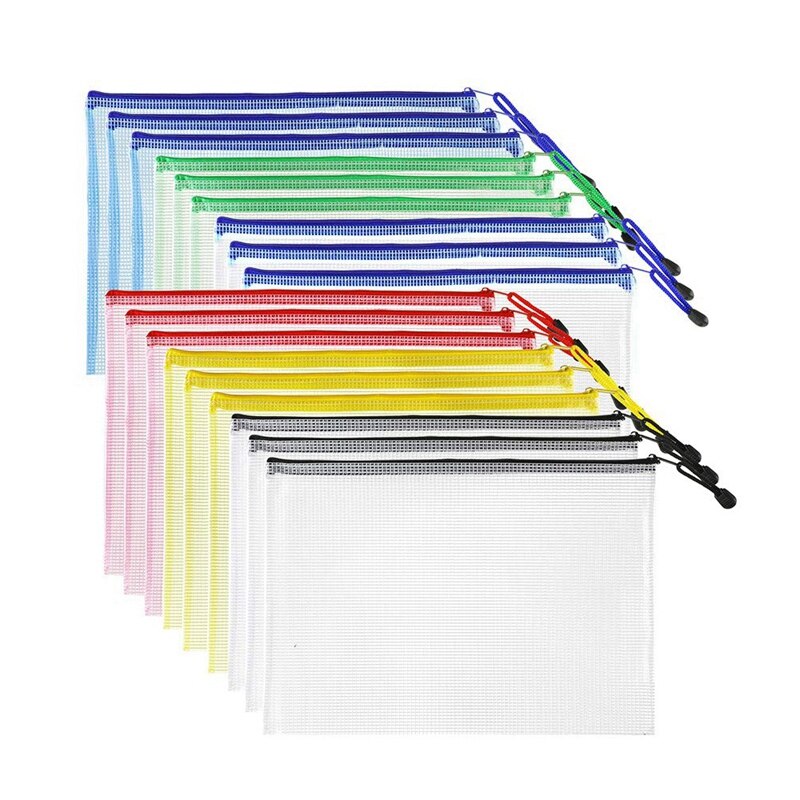 18Pcs Plastic Mesh Zip Document Holder, Letter Siz... – Grandado