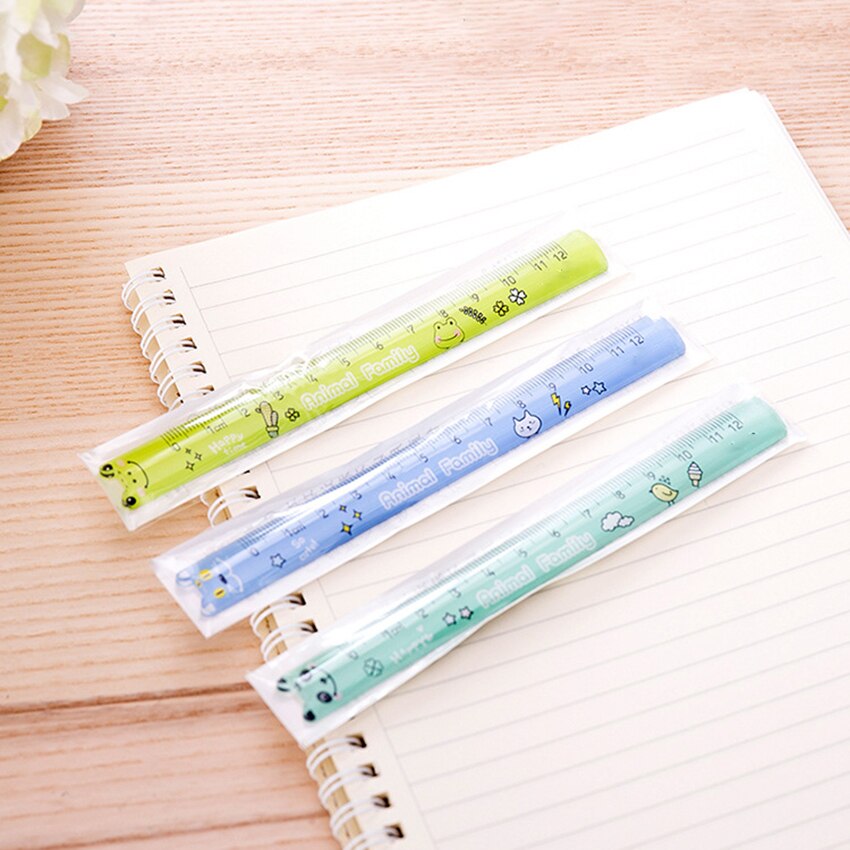 Cute Cartoon Plastic Straight Ruler Students Stati... – Vicedeal