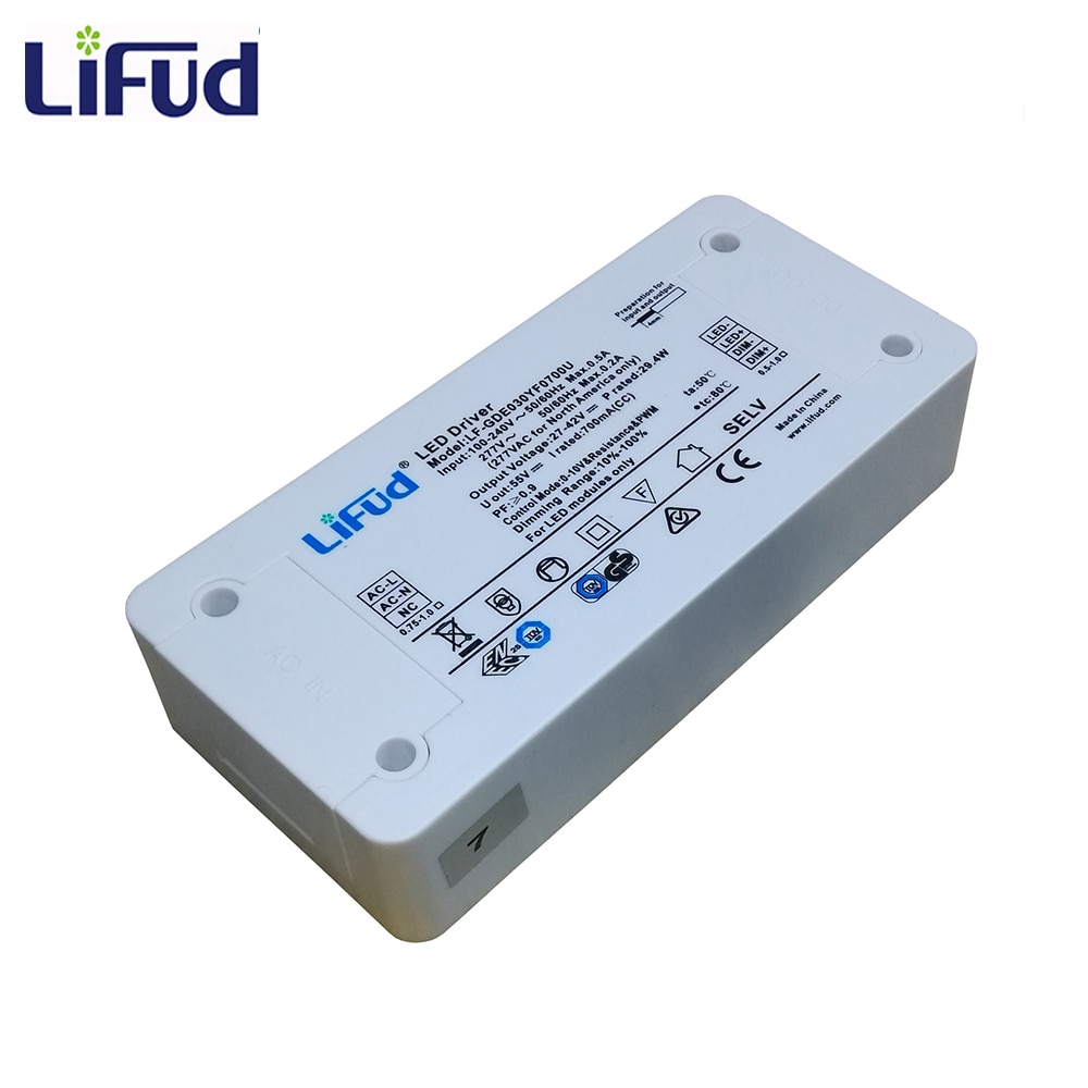 Lifud LED-treiber 30W 700mA DC 27-42V AC100-277V L... – Grandado
