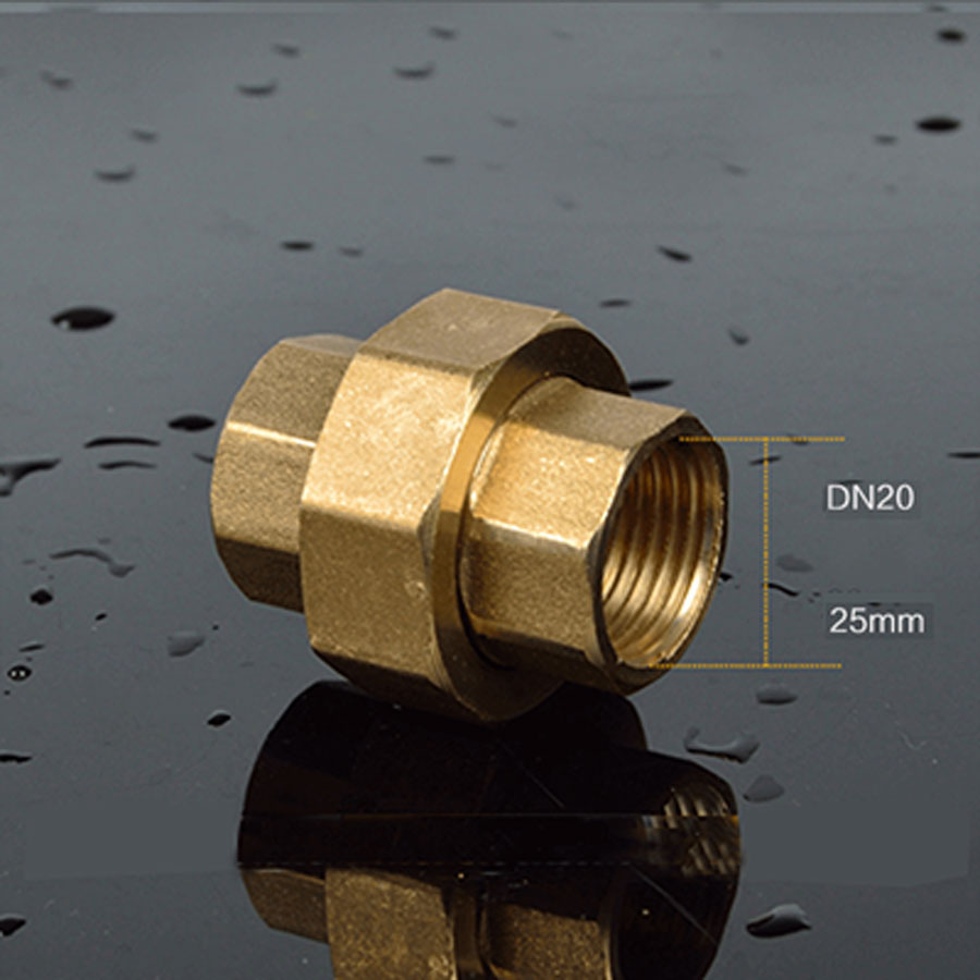 DN20 G 3/4" BSP Female Three Piece Union Set Brass... – Grandado