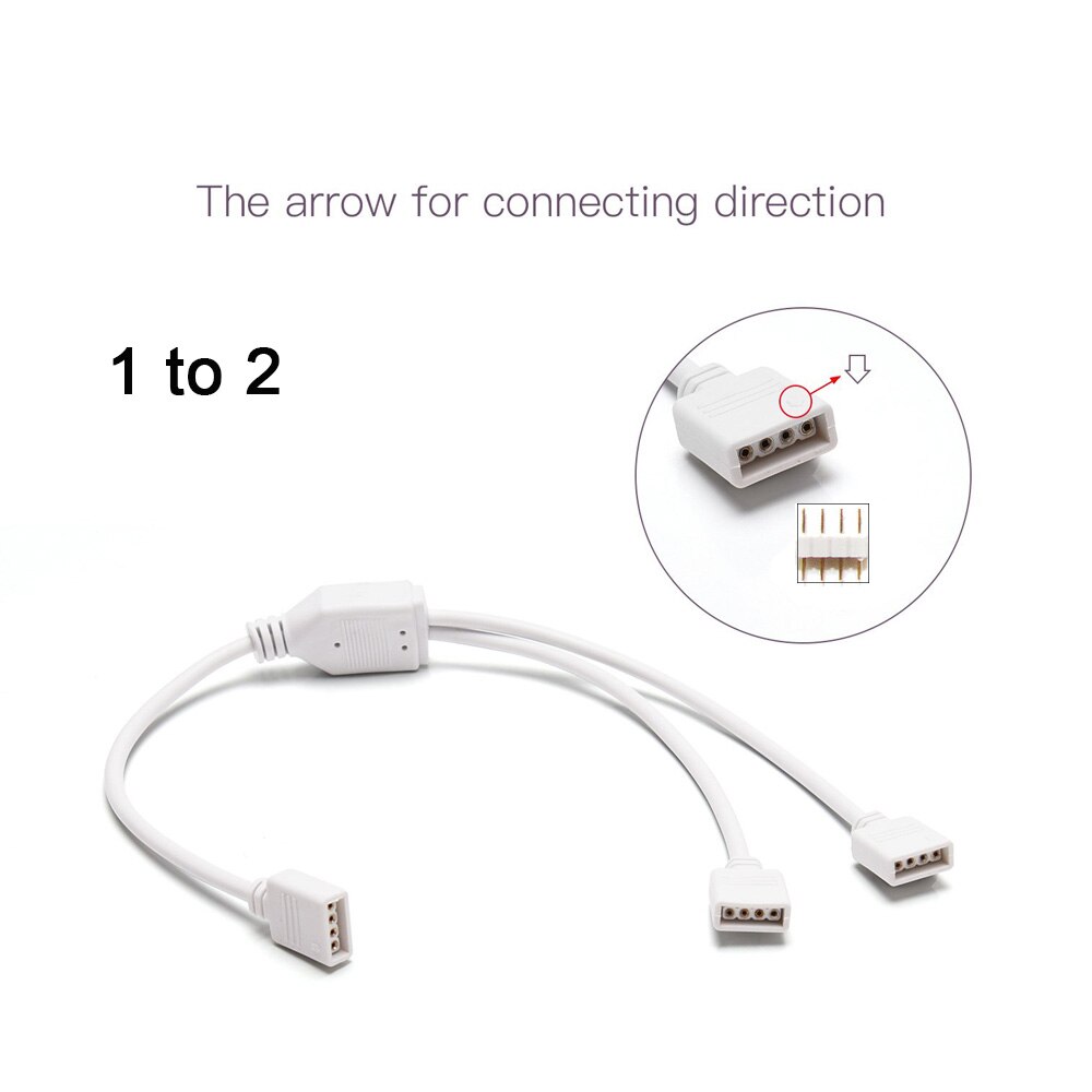 4 Pin Rgb Led Connector Kabel 1 Tot 2/1 Tot 3/1 To... – Vicedeal