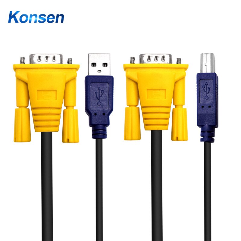 1.5M USB KVM Switch Cable USB2.0 15Pin VGA Male to... – Grandado