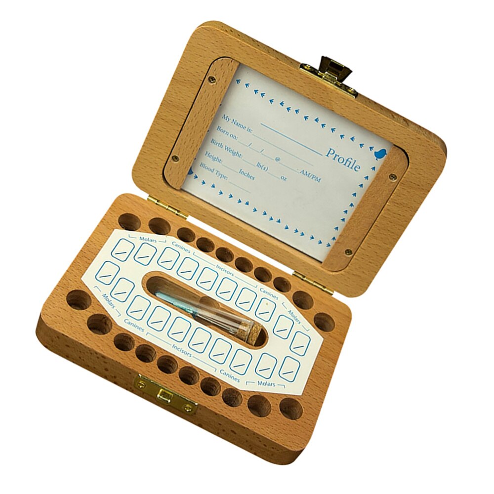 1 Set of Baby Teeth Keepsake Box Wooden Deciduous ... – Grandado