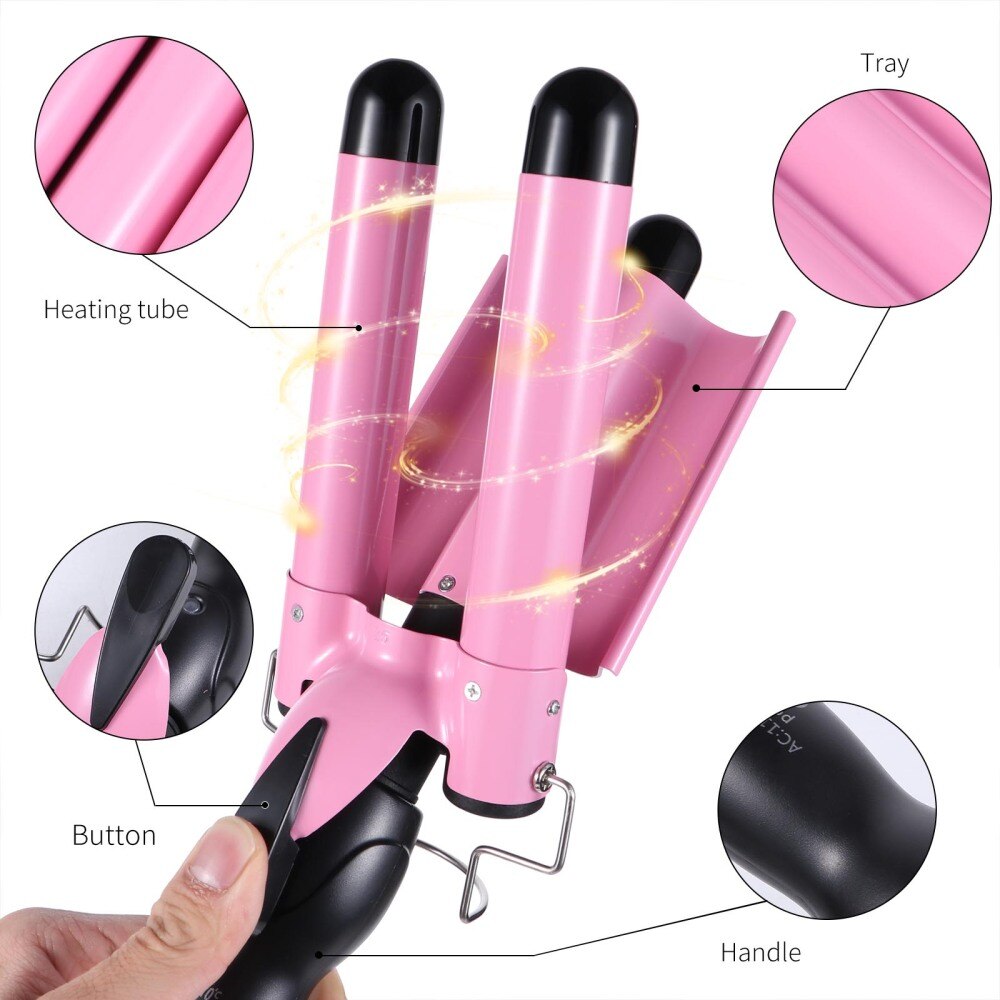 Temperature Adjustable Curling Iron DIY Hair Styli... – Vicedeal