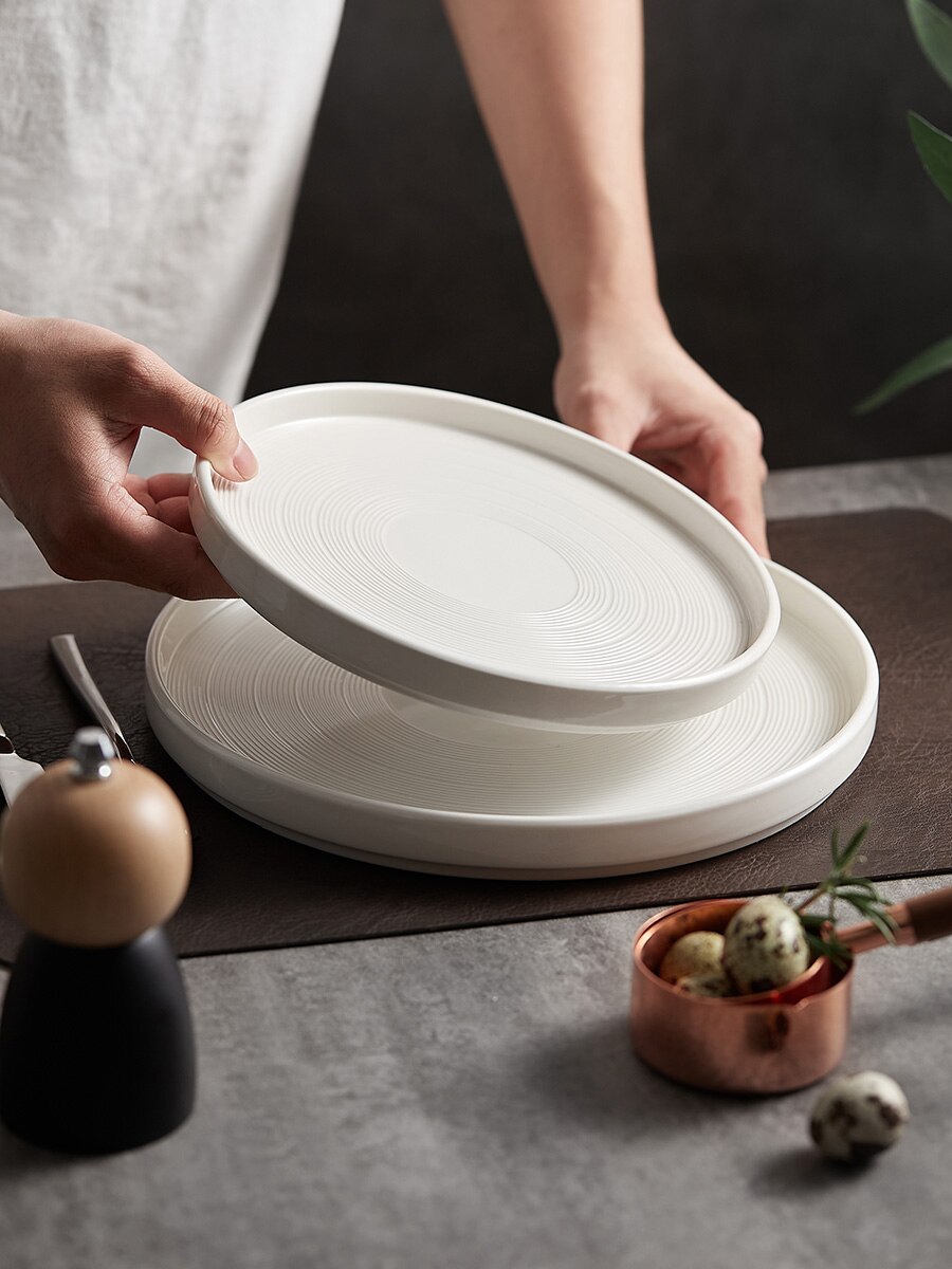 Home Steak Plate White Plate Japanese Knife And Fo... – Grandado