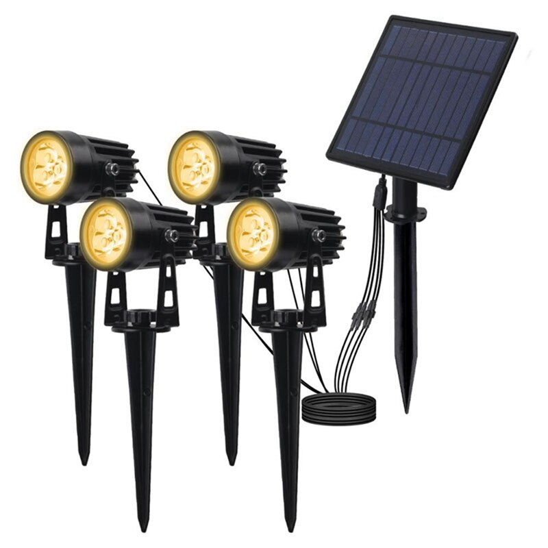 T-SUNRISE 4 PCS LED Solar Licht IP65 Wasserdichte ... – Vicedeal