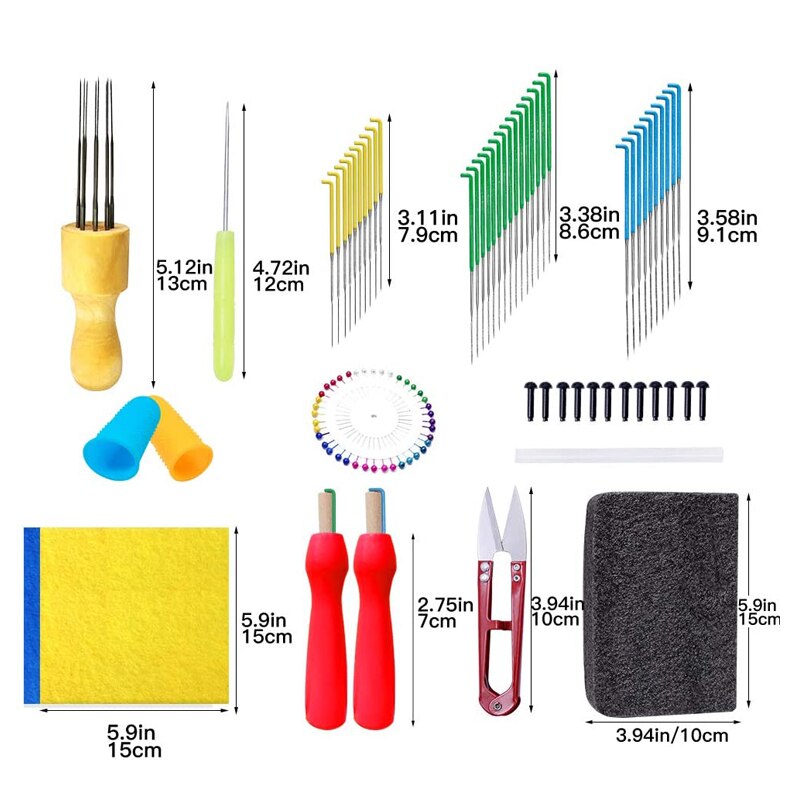 LMDZ 80g Wool Roving Needle Felting Kit Felt Fabri... – Grandado