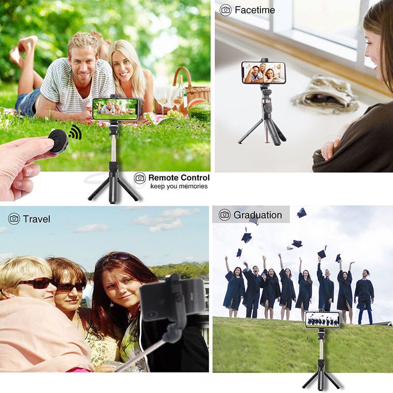 Roreta 3 in 1 Bluetooth Wireless Selfie stick with... – Grandado Roreta 3 in 1 Bluetooth Wireless Selfie stick with... – Grandado