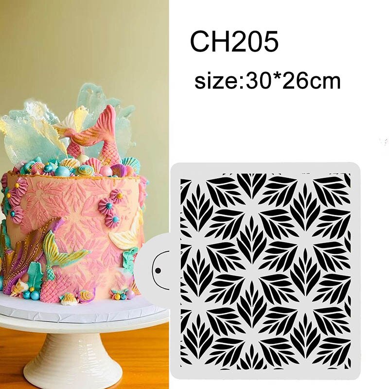 1Pcs Leaf Shape Pattern Cake Stencil Multipurpose ... – Grandado