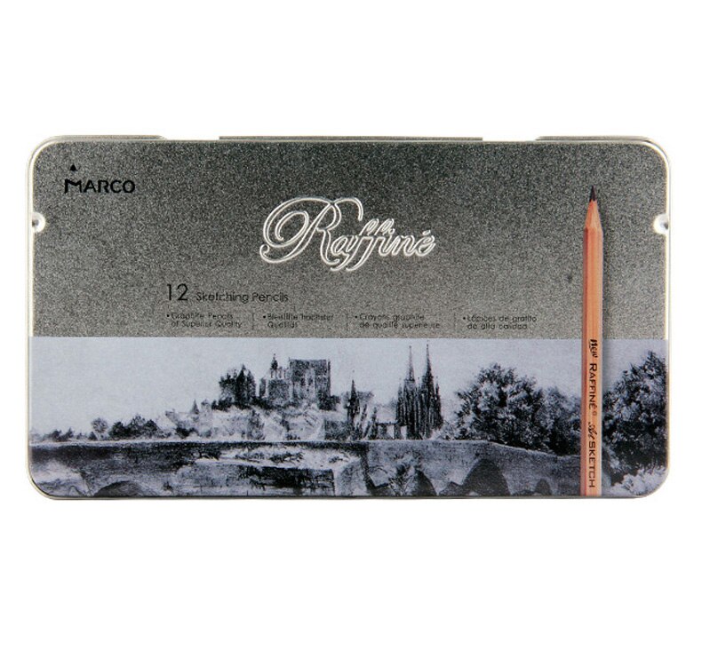 12 Stuks Marco Raffine Standaard Potloden Schetsen... – Grandado
