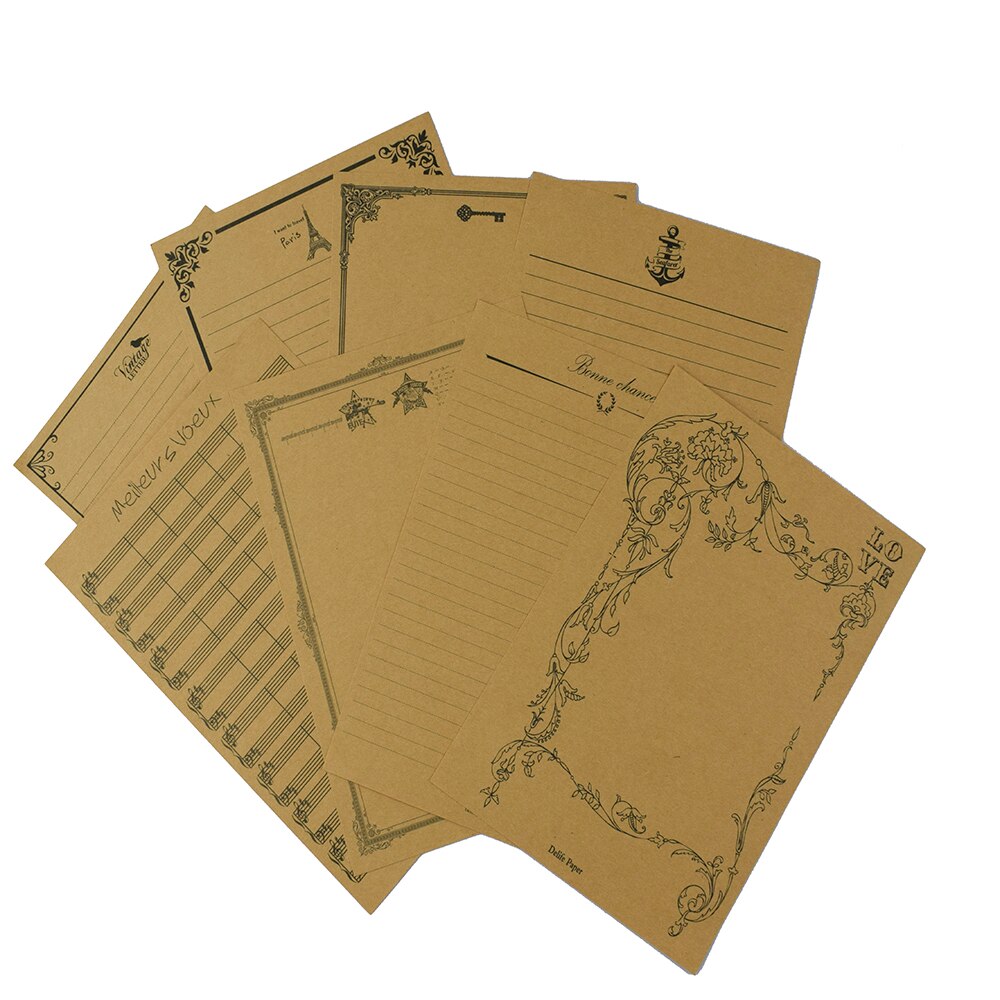 8 Pcs Vintage Stationery Paper Romantic Love Lette... – Vicedeal
