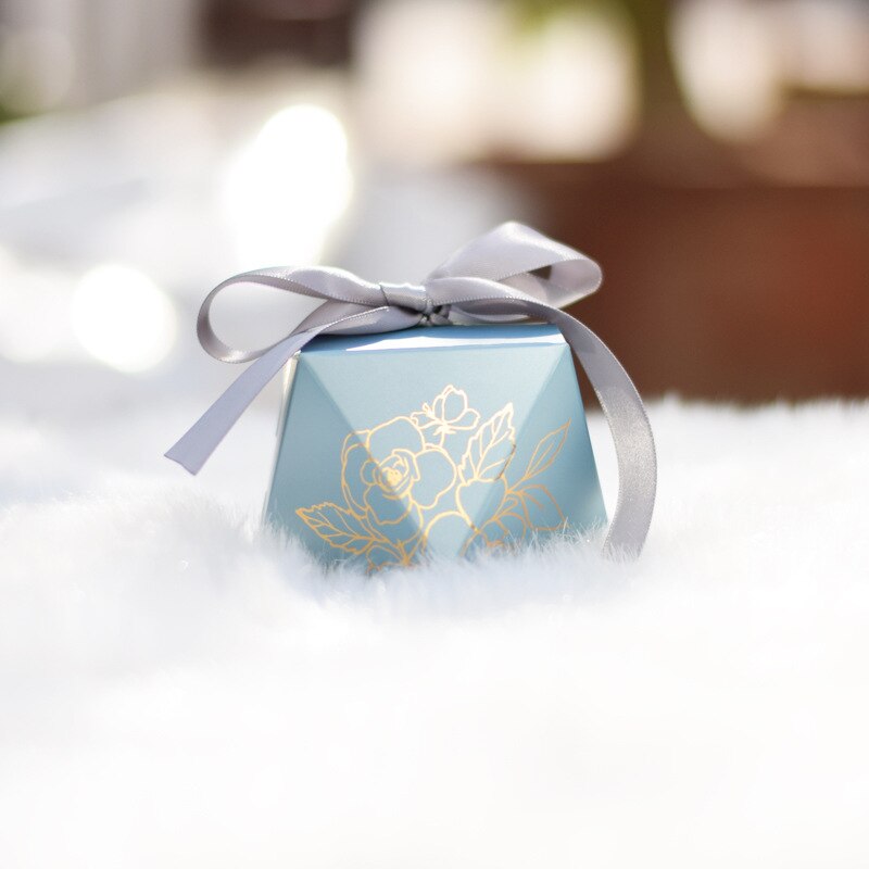 Box Diamond Blue Paper Candy Box Wedding Favors fo... – Vicedeal