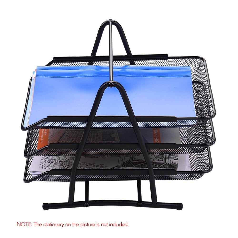 3-Tier Metal Mesh File Document Letter Paper Tray ... – Vicedeal