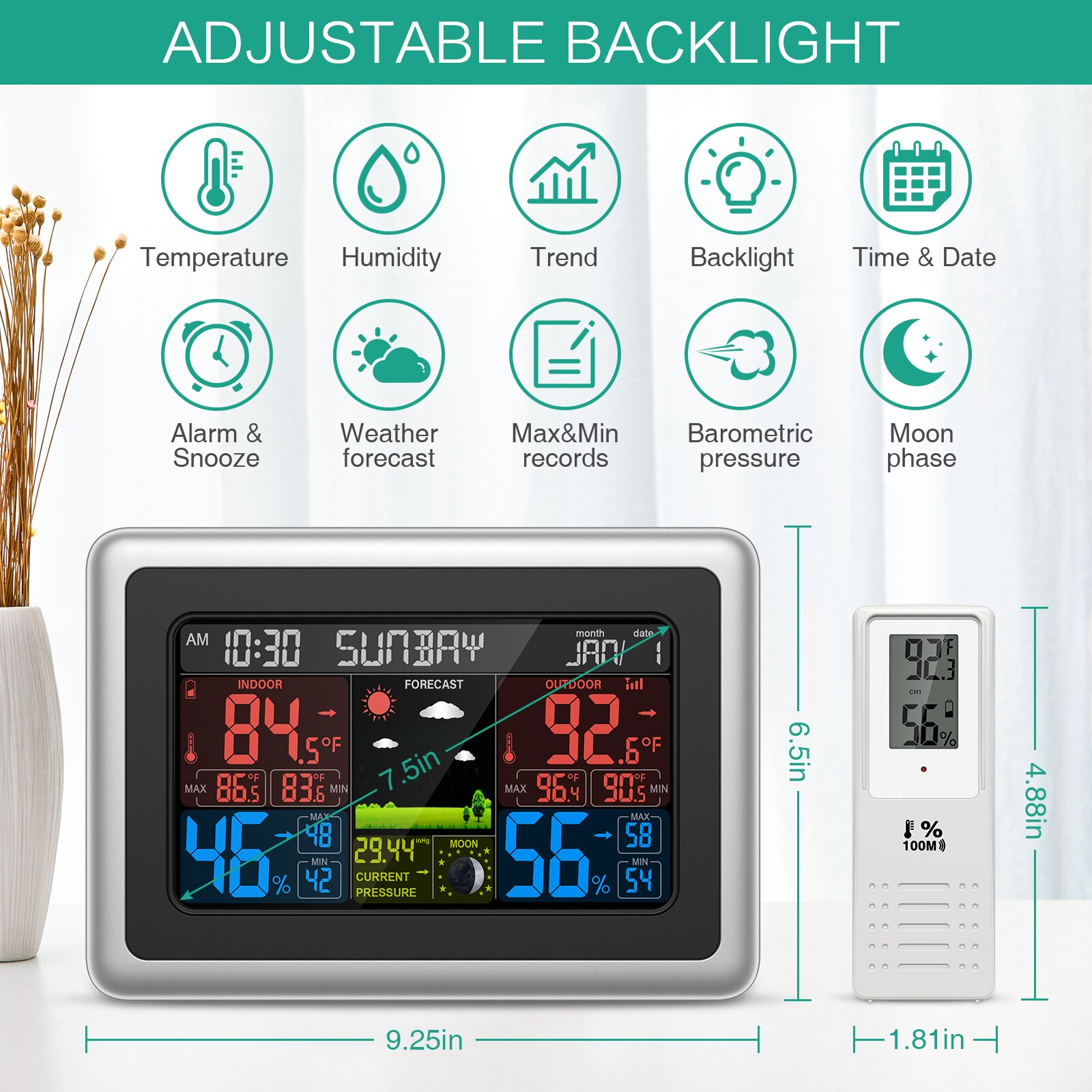 ORIA Digital Wireless Thermometer Temperature and ... – Vicedeal