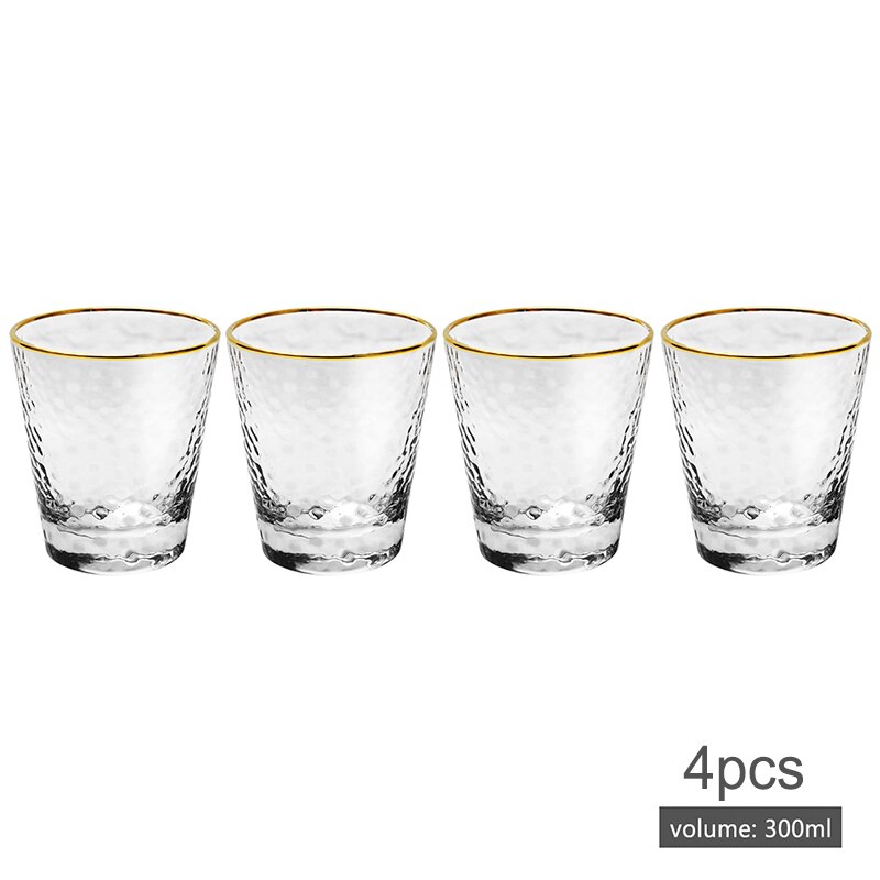 Gold Inlay Rand Glas Cup Koffie Melk Thee Cup Whis... – Grandado