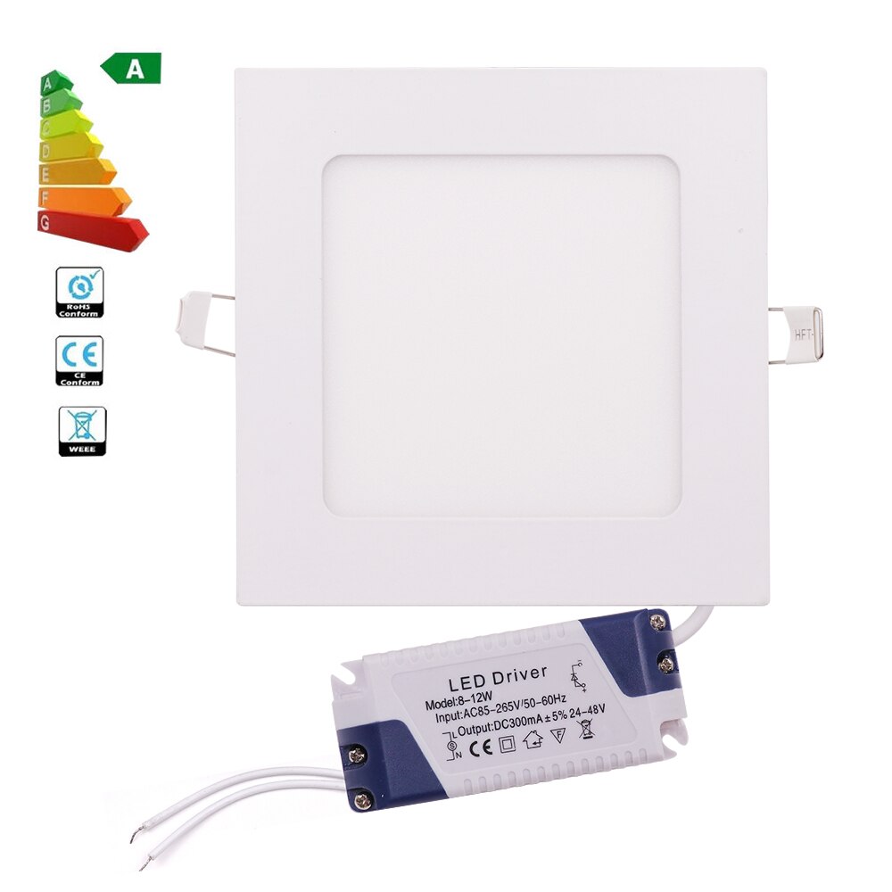 3w 6w 9w 12w 15w 18w led panelljus 110v 220v dimba... – Grandado