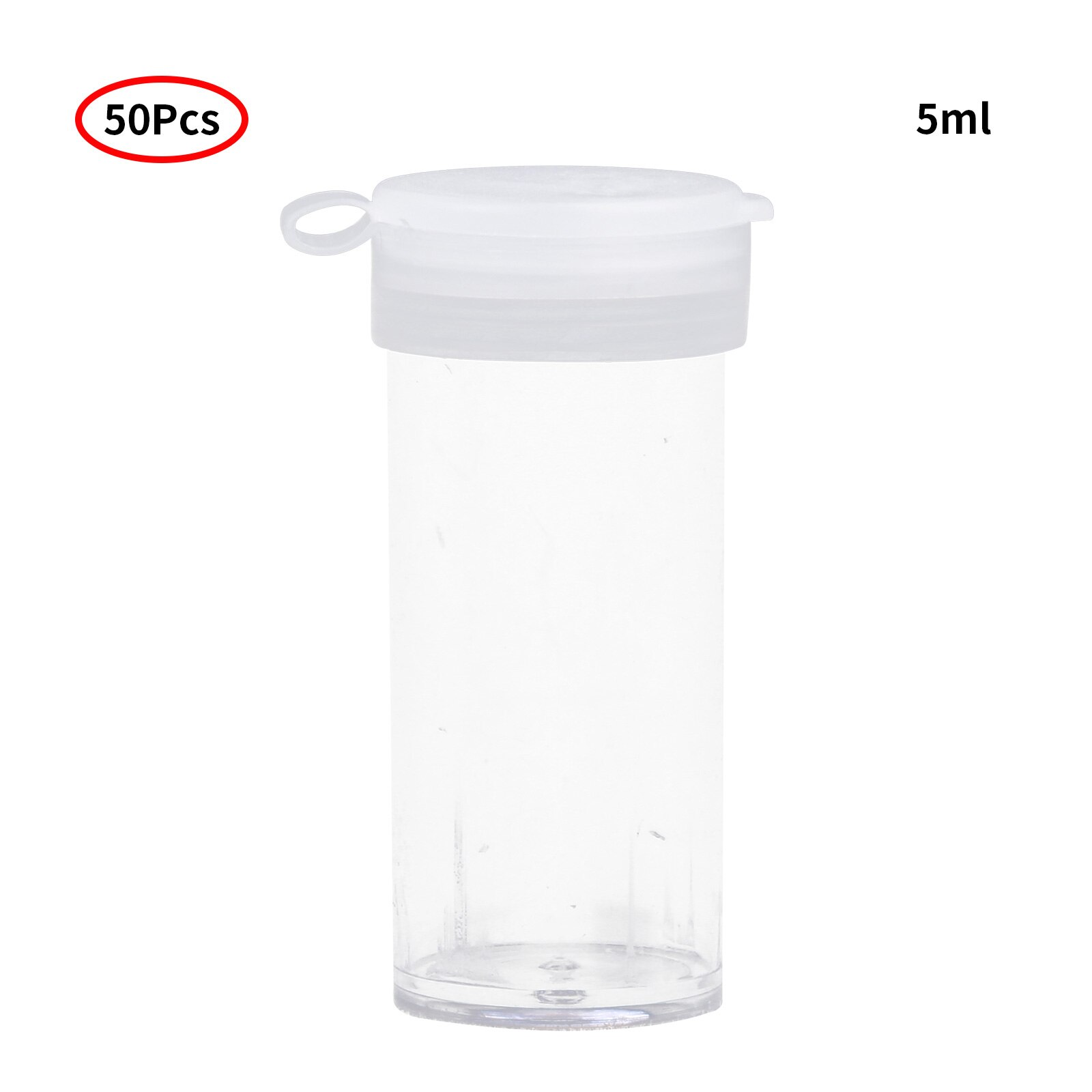 50 5ml Powder Storage Bottles Empty Clear Plastic ... – Grandado