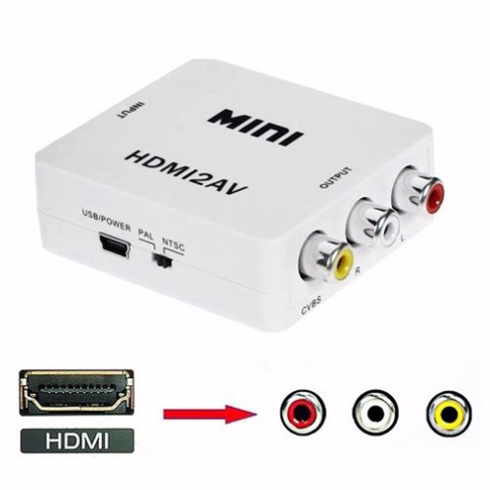 HDMI to Mini Composite CVBS RCA AV Video Converter... – Grandado