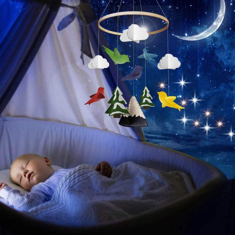 Crib Novel Wind Chimes Mobile With Felt Colorful P... – Grandado