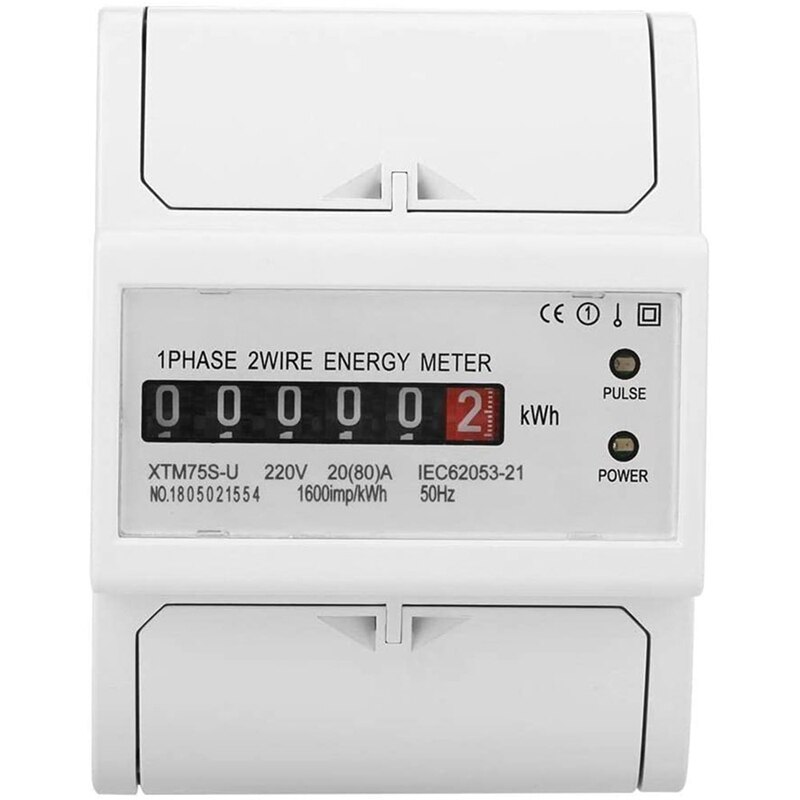 220V DIN-Rail KWh Meter Digital Single-Phase 2 Wir... – Vicedeal