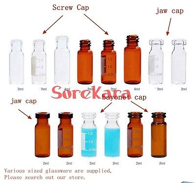 10pcs 2ML Brown Clear Injection Glass Vial with Ce... – Grandado