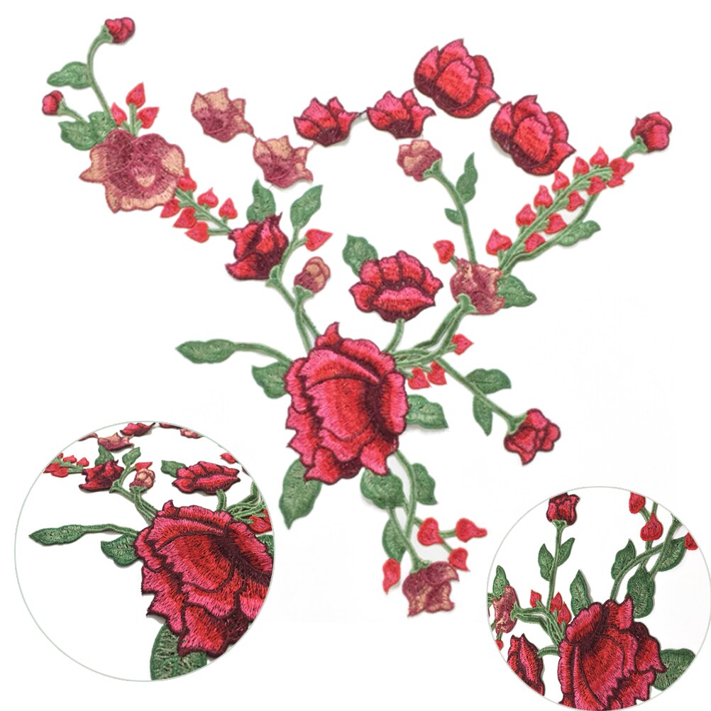1PC DIY Rose Flower Embroidery Sew On Patch Badges... – Grandado