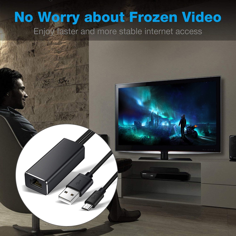 480M Netzwerk Karte Stick Micro USB zu RJ45 Ethern... – Vicedeal