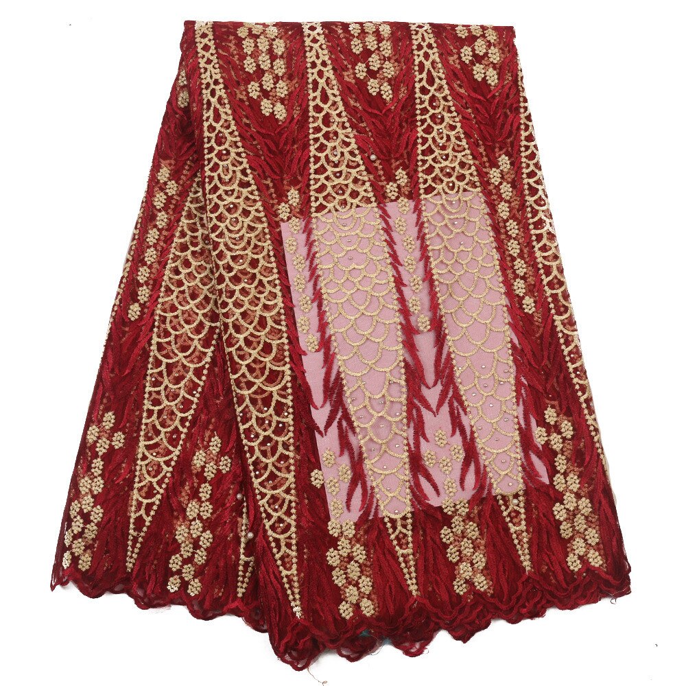 Grote Afrika Kant Geborduurde Mesh Stof Polyester ... – Grandado