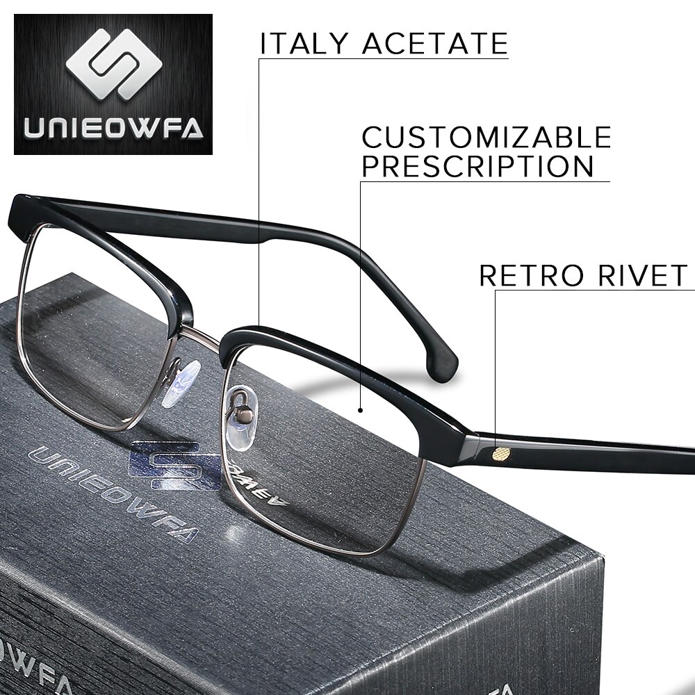 Acetate Prescription Optical Glasses Frame Men Hig Vicedeal 5235