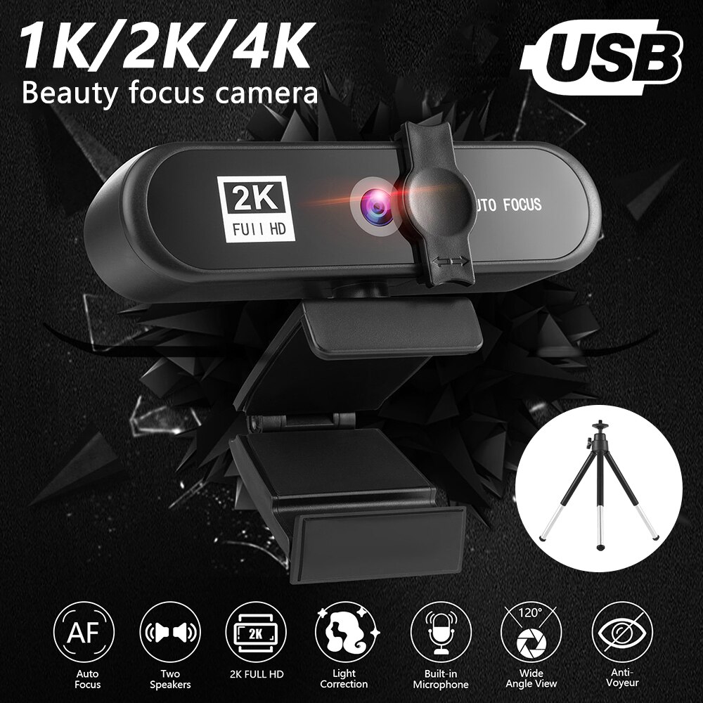 4K 1K 2K Conference PC Webcam Autofocus USB Web Ca... – Vicedeal