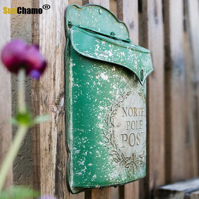European Style Retro Iron Mailbox Pastoral Lockabl... – Grandado