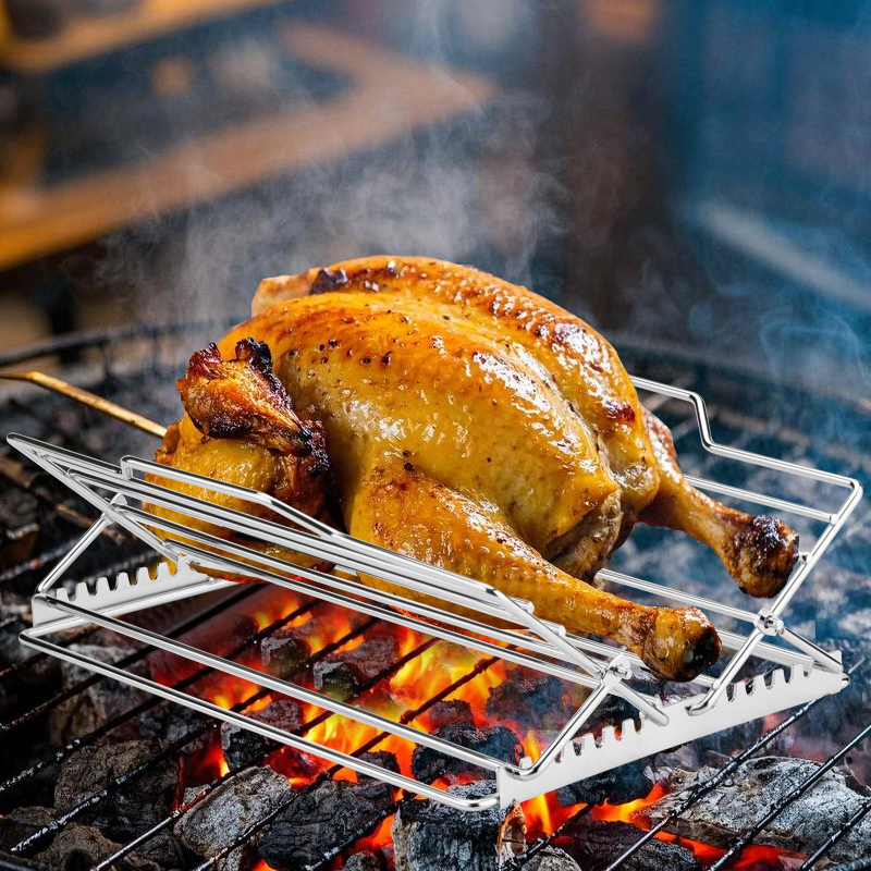 Adjustable Turkey Chicken Roasting Rack,V-Shaped T... – Vicedeal