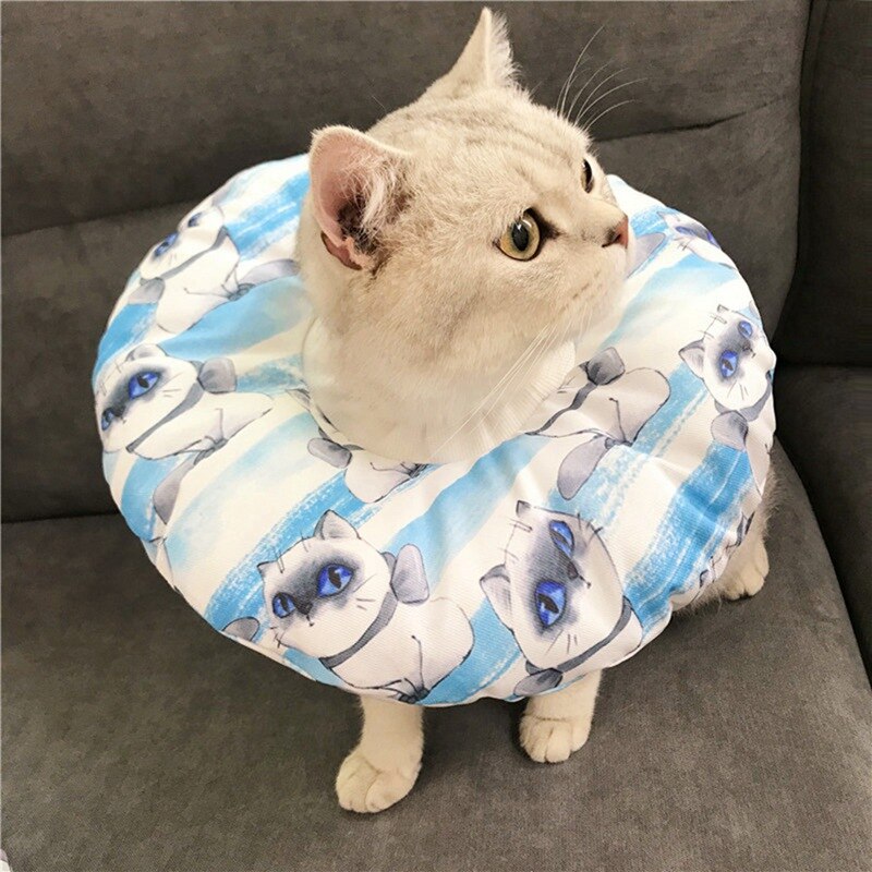 Printed Pet Elizabethan Collar Soft Cotton Dog Cat... – Vicedeal
