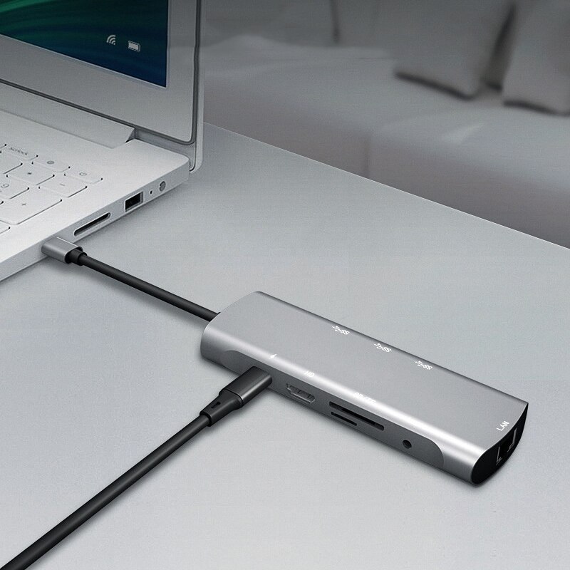 MultiFunction USB Hub Adapter 9 In1 USB C Hub Adap... – Grandado