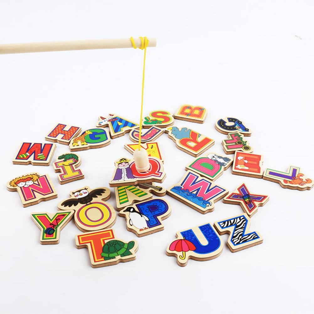 26 st trä 3d magnet fisk leksaker set trä magnetis... – Grandado