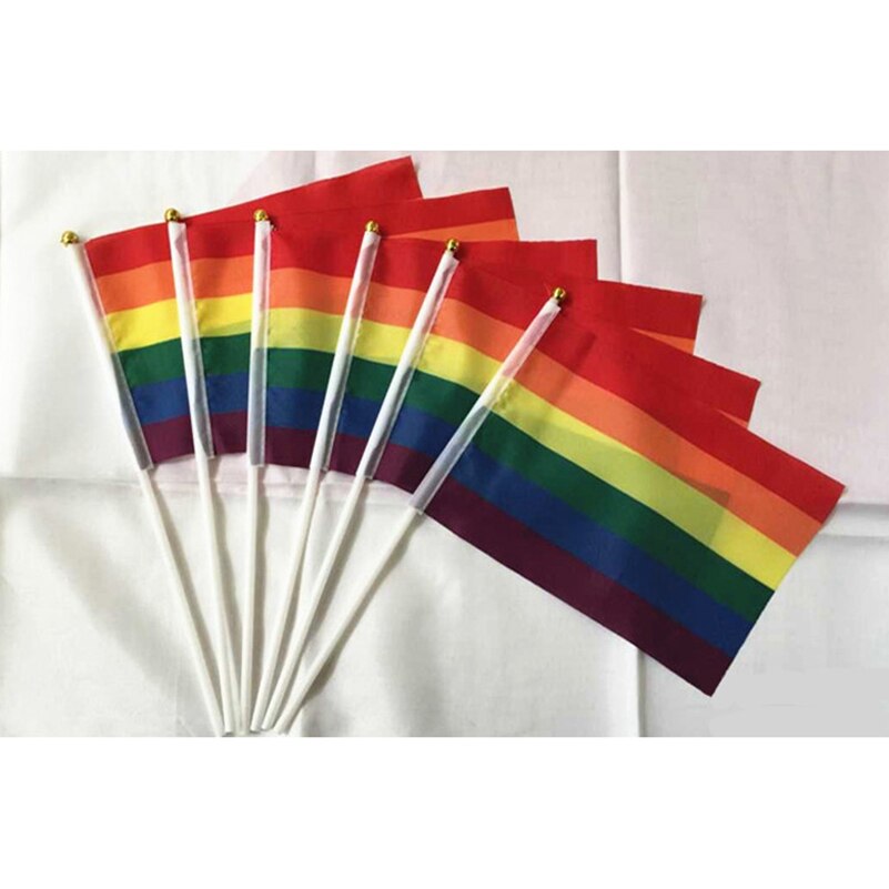 5pcs 14*21cm gay pride Small national flag rainbow... – Grandado