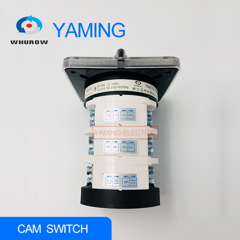 High Current 75A Cam Switch silver contact 0-3 pos... – Grandado