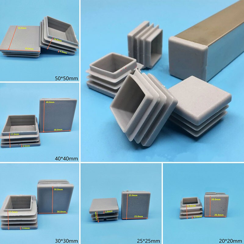 10Pcs Gray Plastic Inner Plug Dust Cover Steel Tub... – Grandado