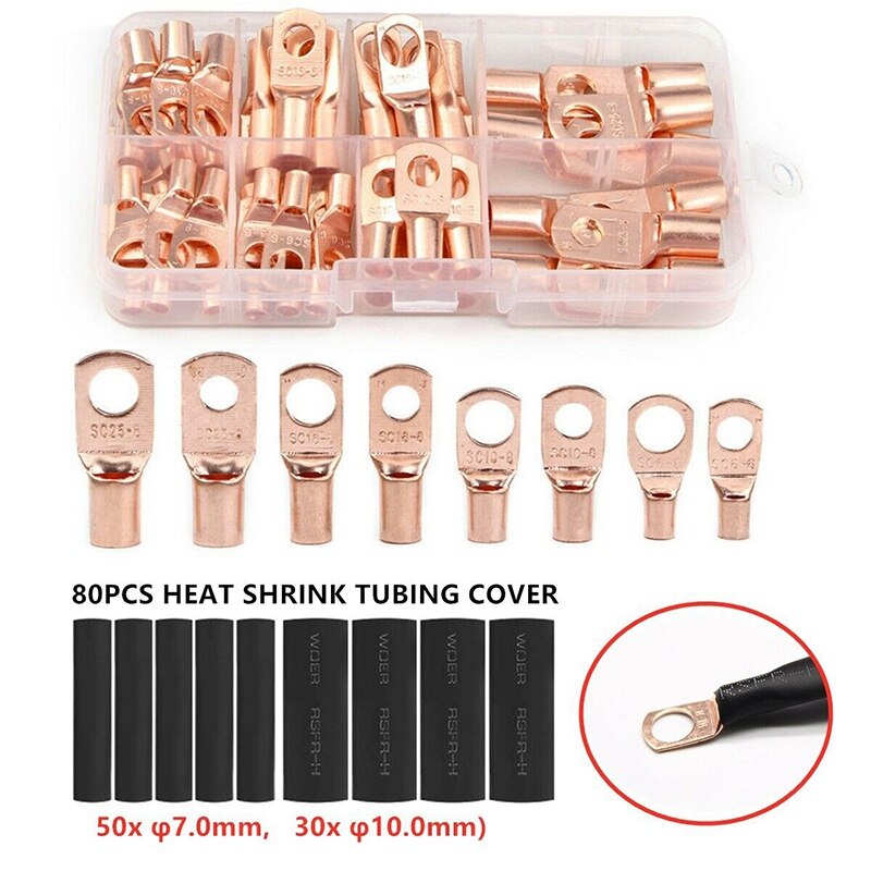 140Pcs Assorted Car Auto Copper Ring Lug Terminal ... – Grandado