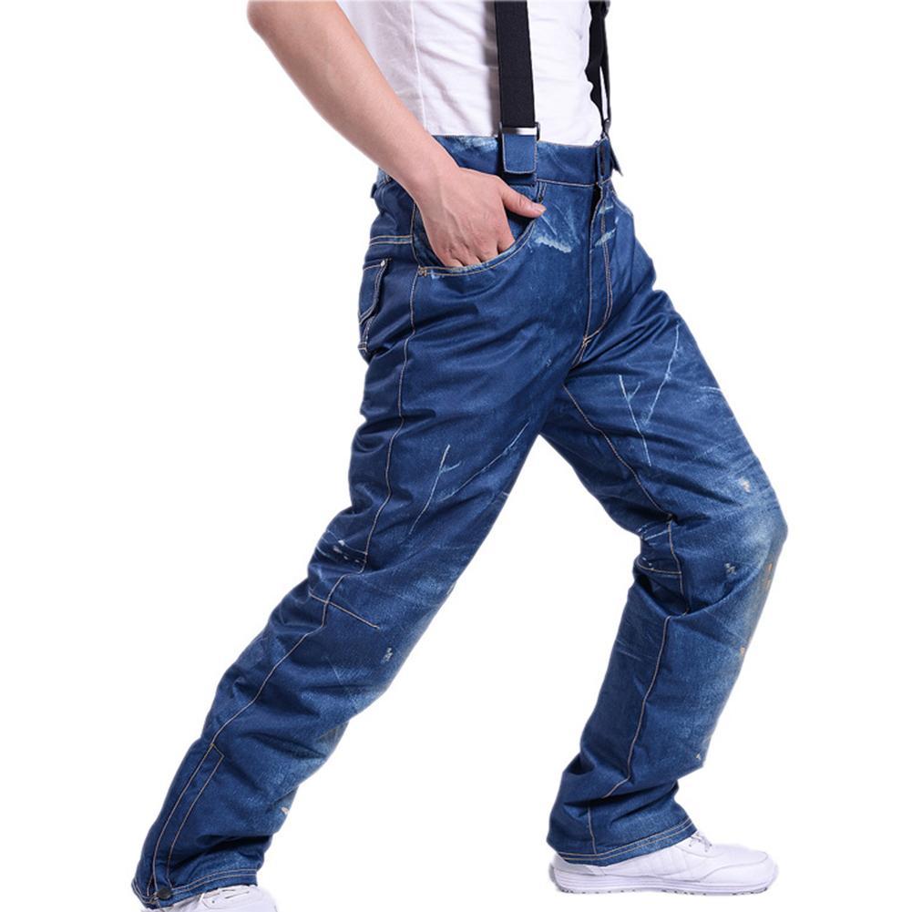 Men's Ski Snow Pants Denim Thick Warm Waterproof O... – Vicedeal