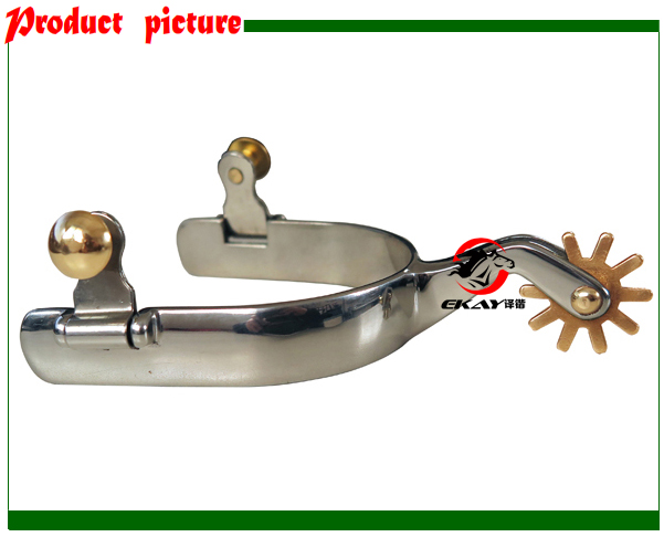Stainless steel western spur,horse spur with coppe... – Grandado