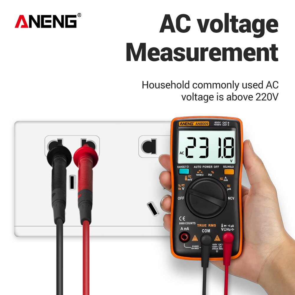 ANENG AN8009 True-RMS Digital AC/DC Multimeter Tra... – Grandado ANENG AN8009 True-RMS Digital AC/DC Multimeter Tra... – Grandado