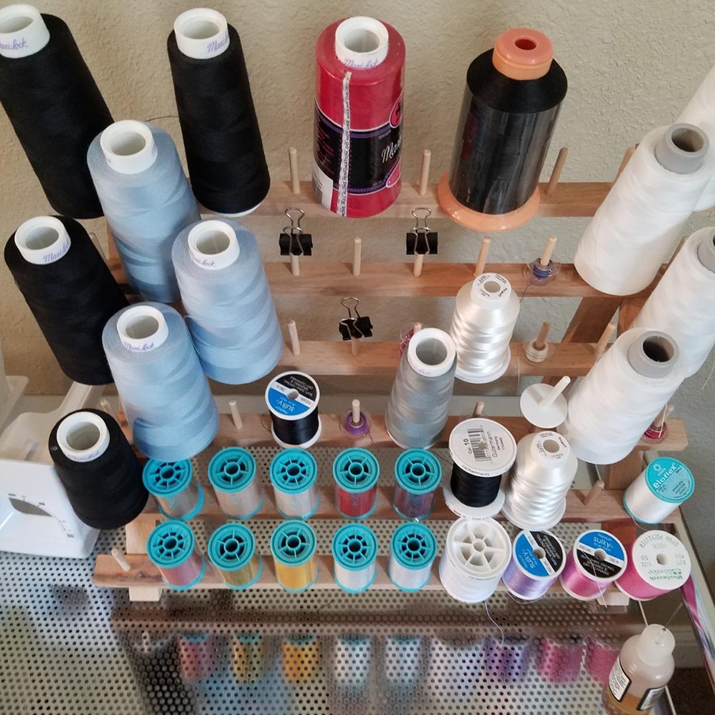 Sewing Tool Thread Rack Wooden Organizer Foldable ... – Grandado