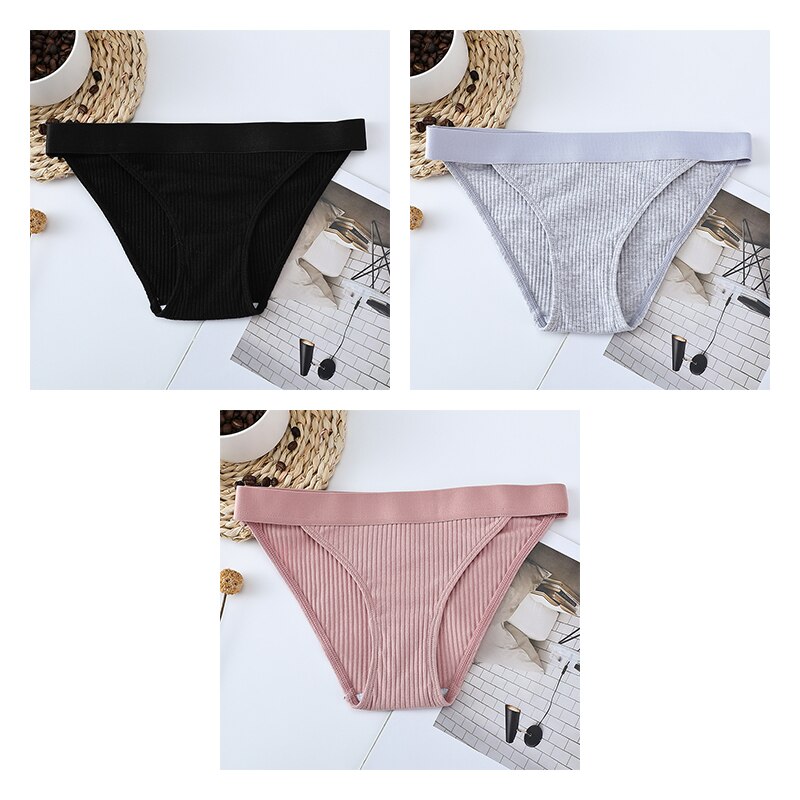 3pcs Cotton Panties Underwear For Women Sports Str... – Grandado
