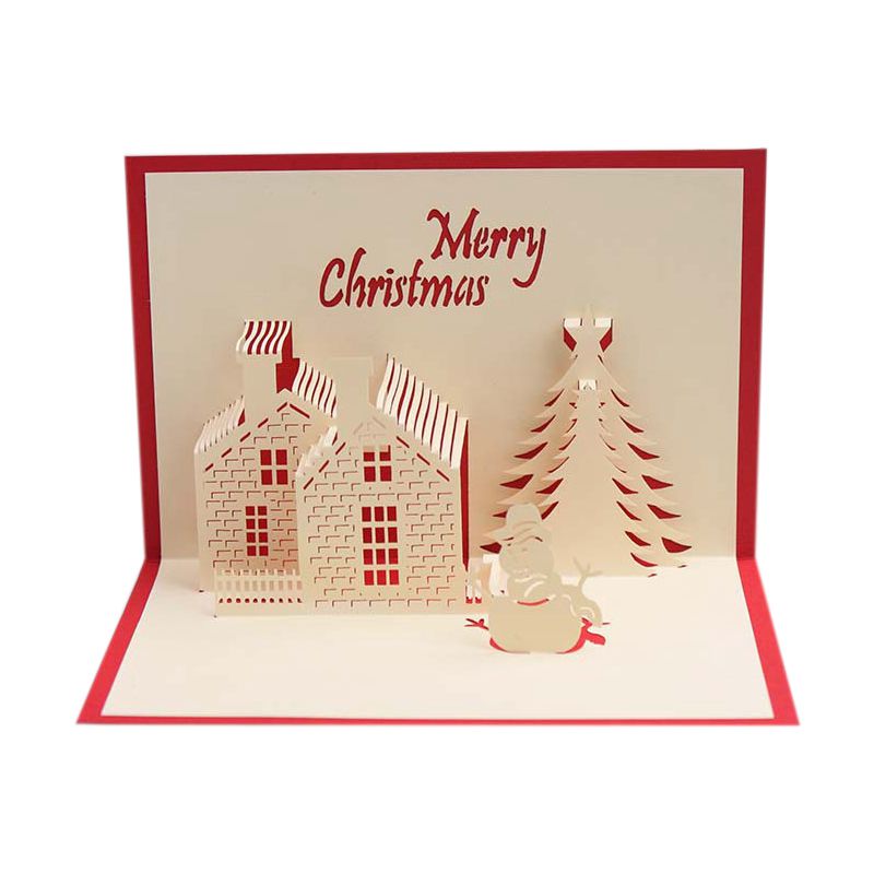 Tarjetas de Navidad 3D Pop Up Feliz Navidad Castil... – Grandado
