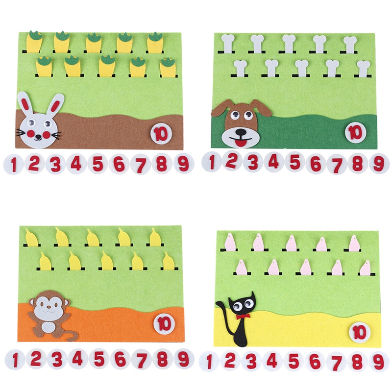 1PCS Felt Cartoon Card Early Teaching Kids by Hand... – Vicedeal