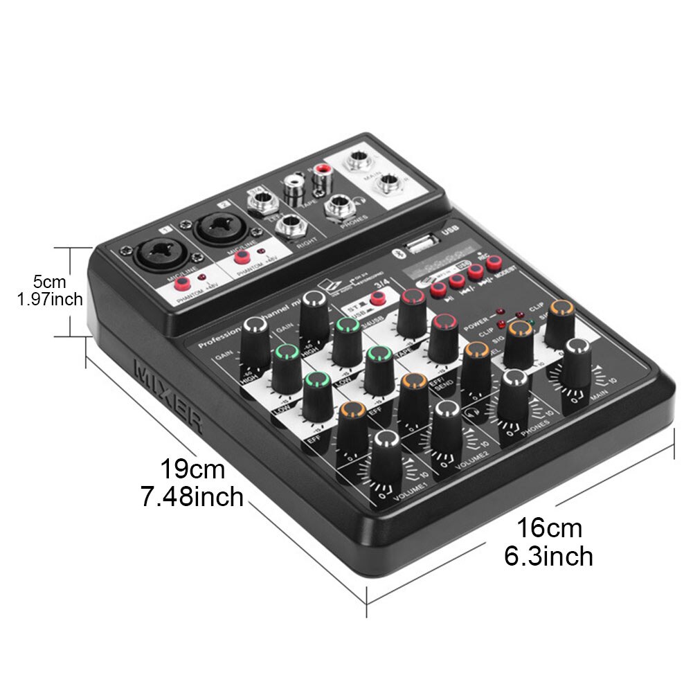 DJ 4 Channel Audio Mixer Strong Compatibility Comp... – Grandado